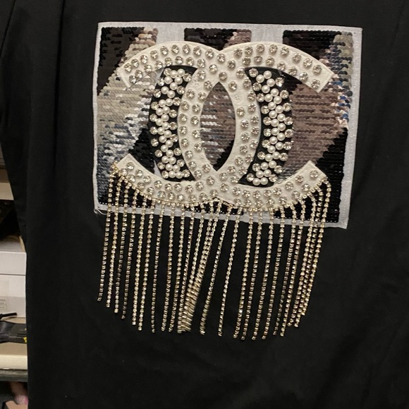 CHANEL | Tops | Authentic Chanel Never Used Missing Two Rhinestone See ...